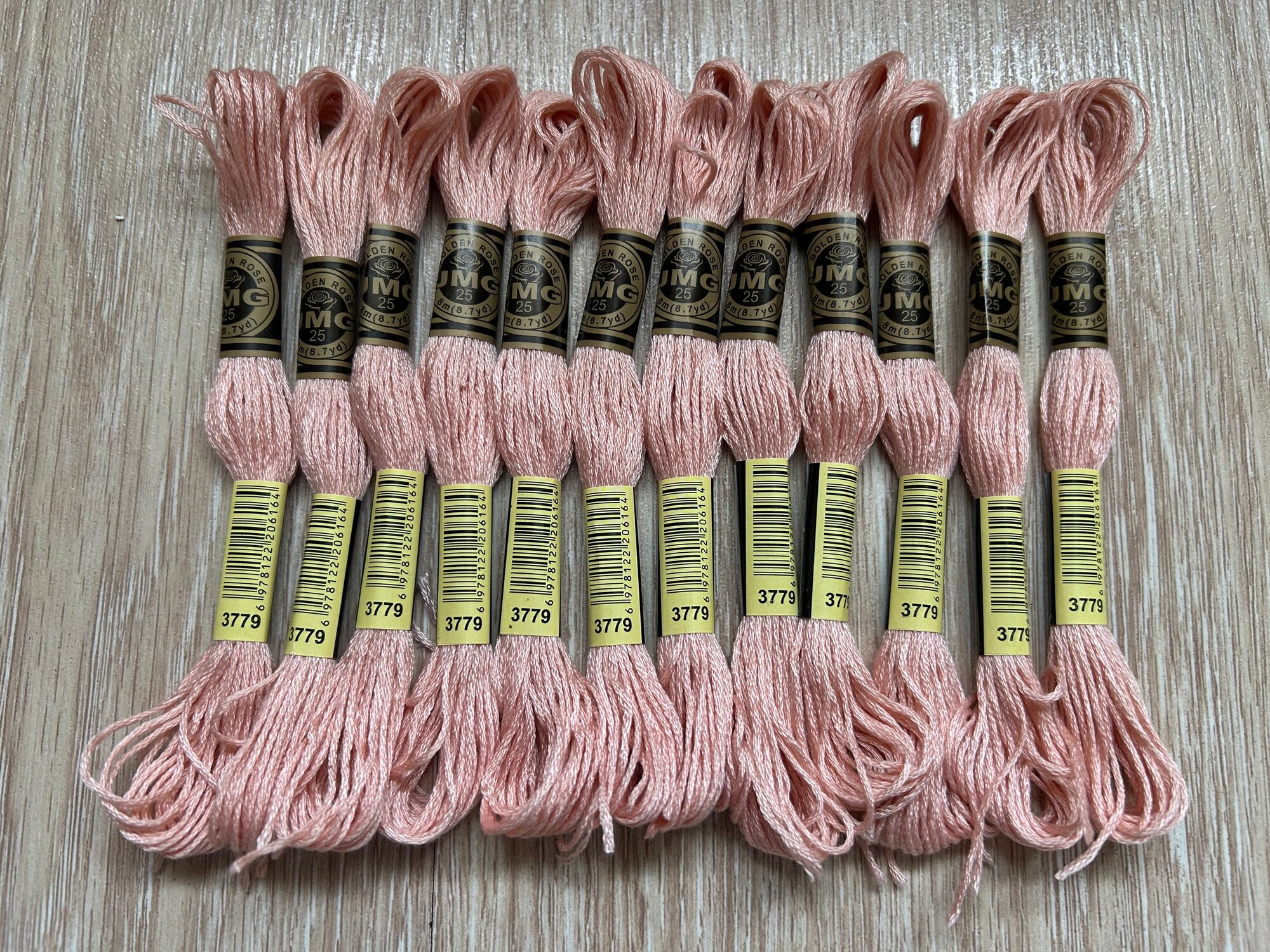 Нитки для вышивания JMC мулине (150-3866) 100% полиэфир 12 штук x 8 м