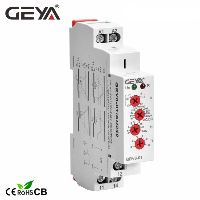 GEYA GRV8-01 Реле напряжения GRV8-01 ACDC24-48V
