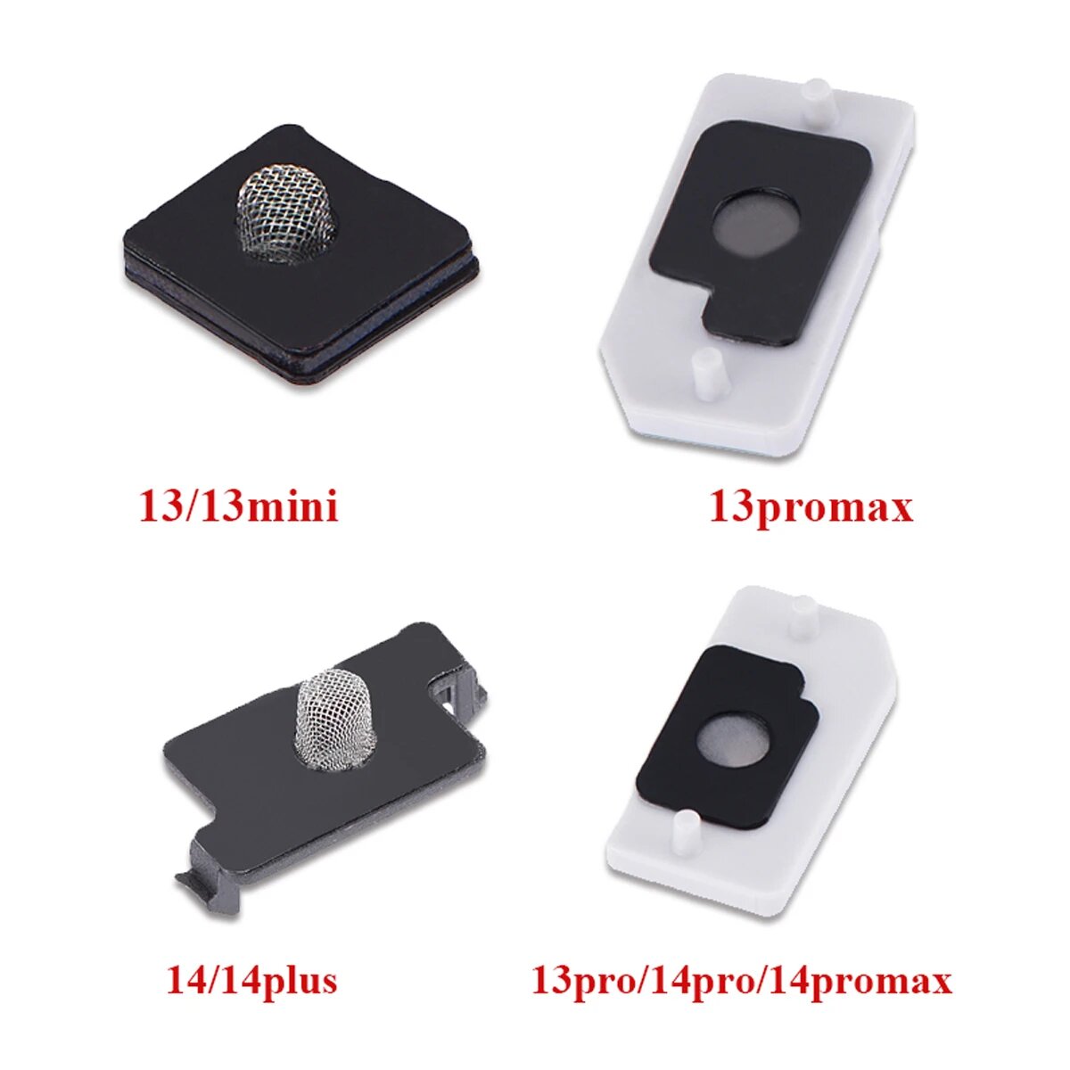 Черная задняя крышка для микрофона, сетка для микрофона iPhone 15 Pro Max 14 Plus 13 12 11 Pro Max Xs Max, Пылезащитная сетка, 10 шт. For iPhone 15Pro Max