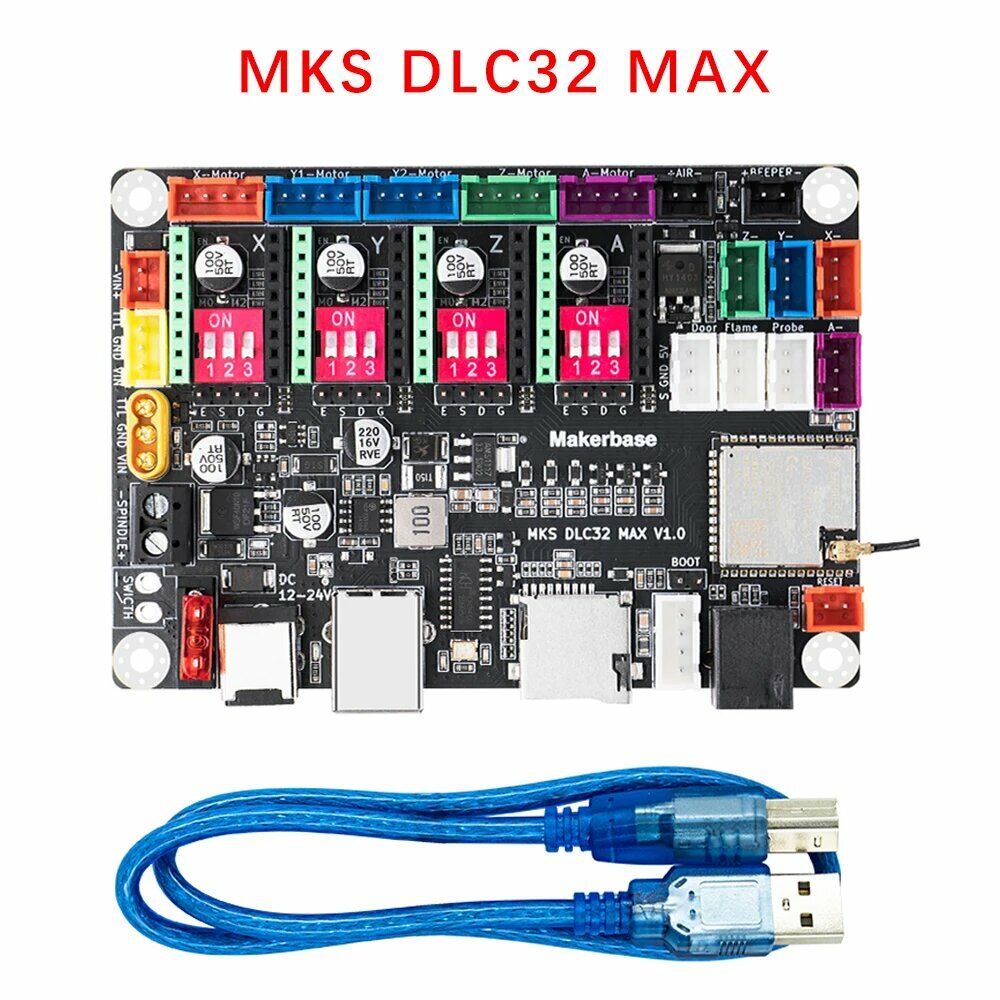 Makerbase MKS DLC32 MAX Материнская плата Лазерный гравировальный станок 4-осевой контроллер для деталей гравера по дереву с ЧПУ Плата обновления