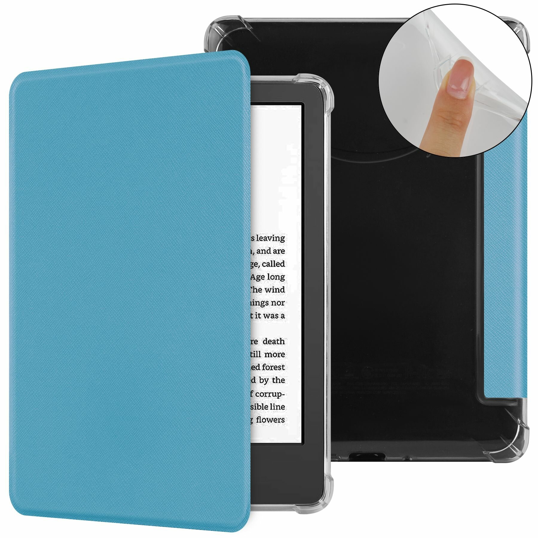 Чехол-книжка CLEAR TPU для Amazon Kindle PaperWhite 5 (6.8", 2021 г, модель M2L3EK / M2L4EK) blue