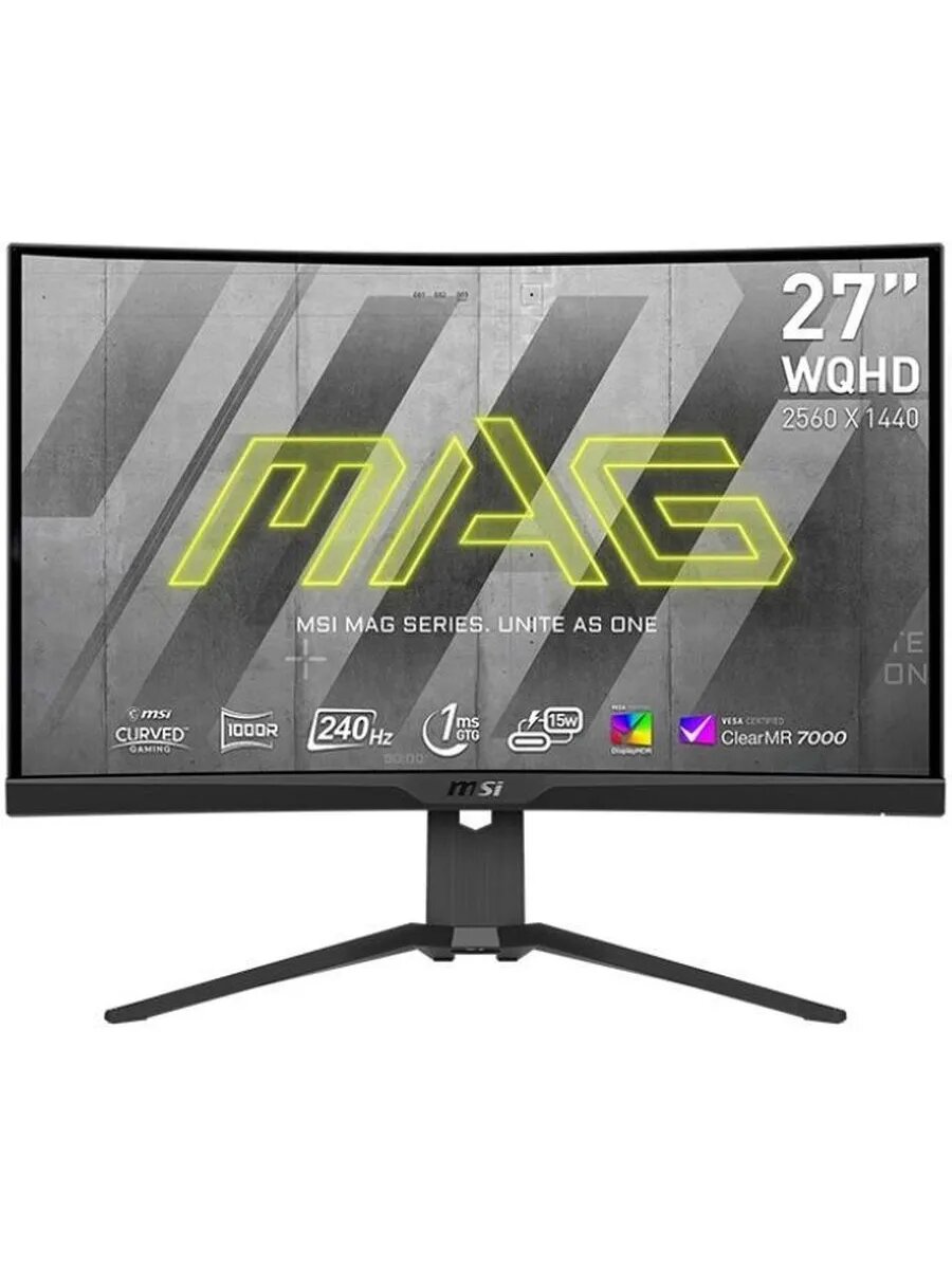 Монитор MSI 27" Mag 275CQRXF черный VA LED 16:9