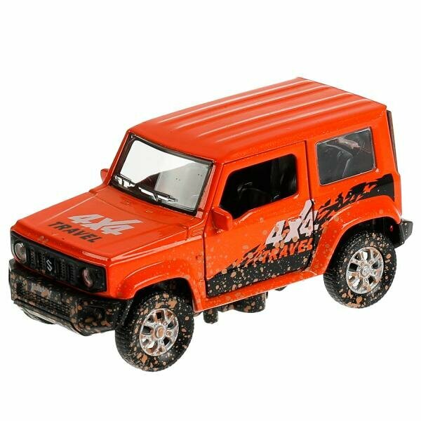 Модель машины Технопарк Suzuki Jimny, Спорт, с имитацией грязи, инерционная JIМNY-12МUD-ОG