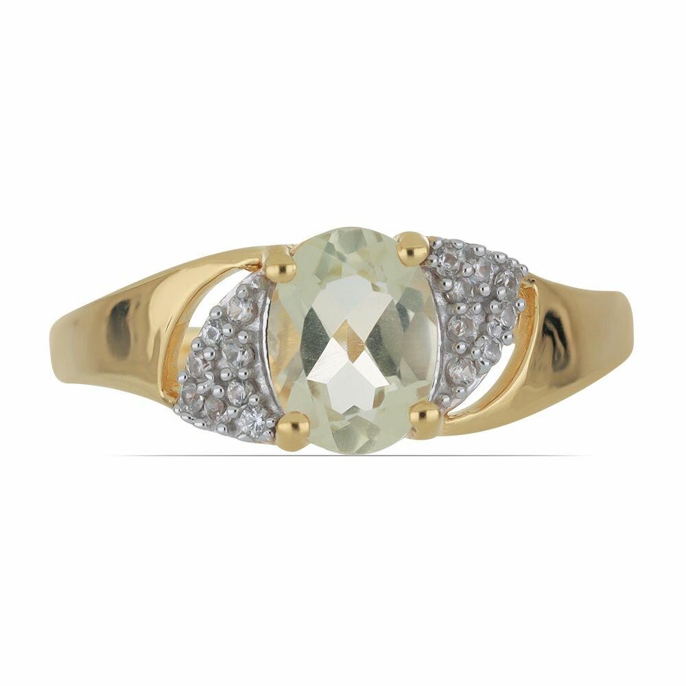 Кольцо, серебро, 925 проба, циркон, топаз