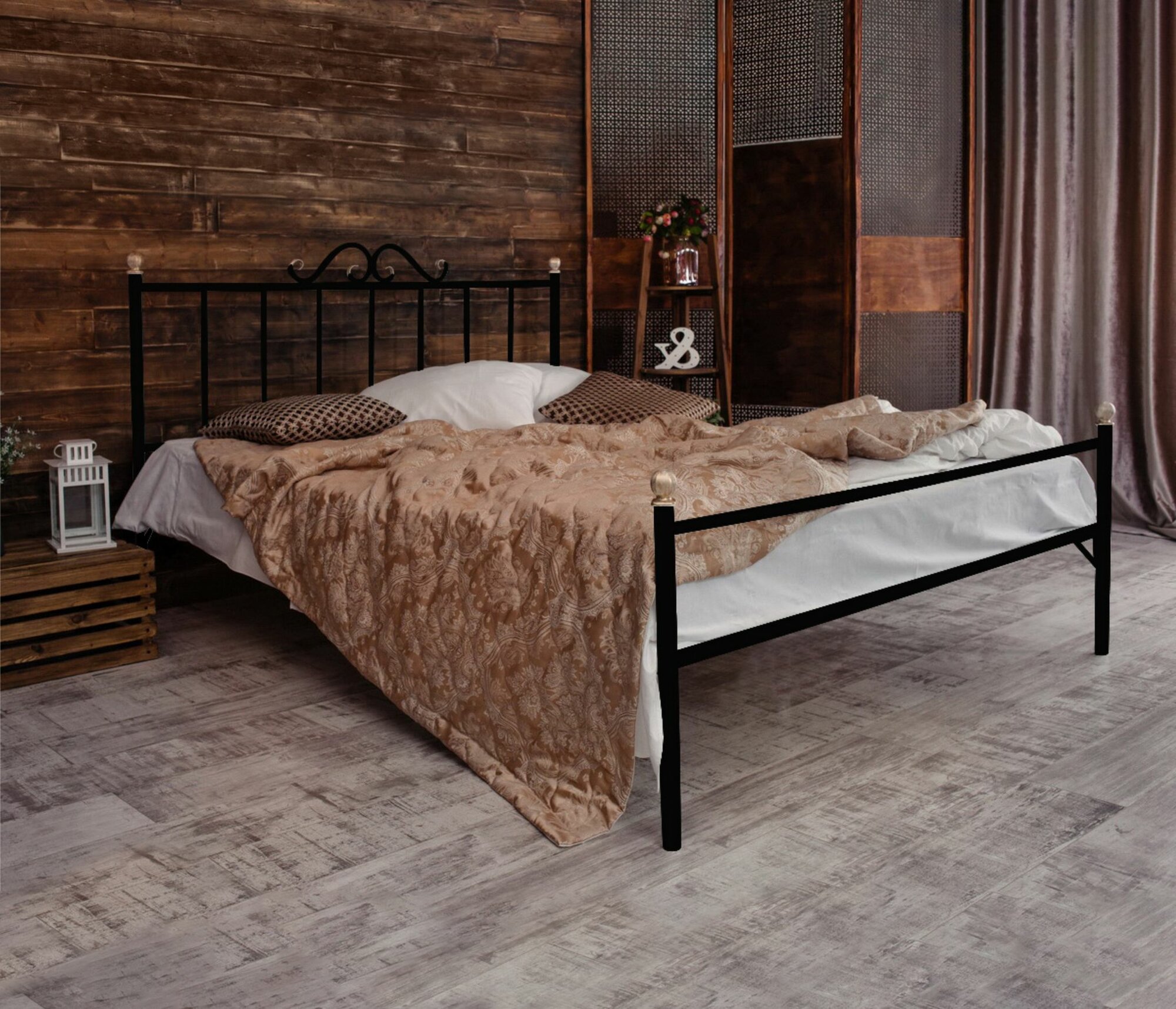 Кованая кровать Francesco Rossi Оливия с 1 спинкой