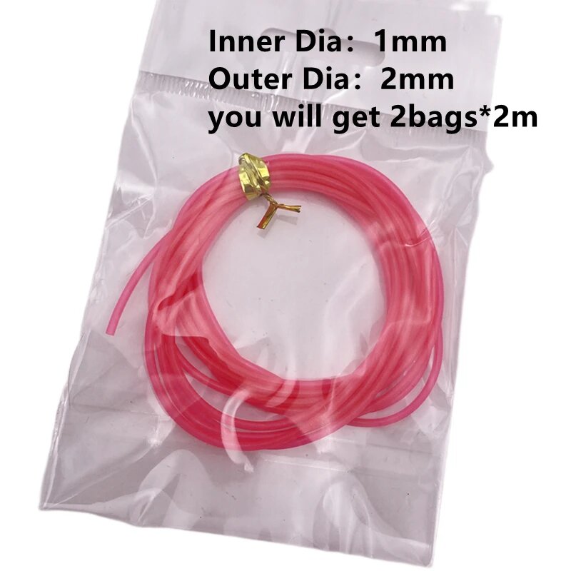 2 упаковки * 2 мГлубая трубка для рыбалки, ночная светящаяся флуоресцентная трубка, леска, оснастка, силиконовая светящаяся трубка, рыболовный рукав, приманка