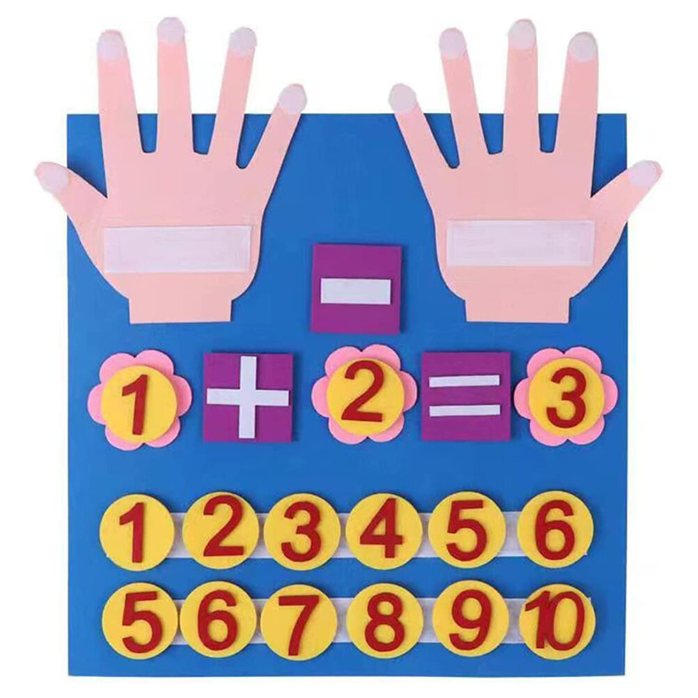 Felt Board Finger Numbers Counting Toy for Kids Teaching Aids Kindergarten Early Education Toys