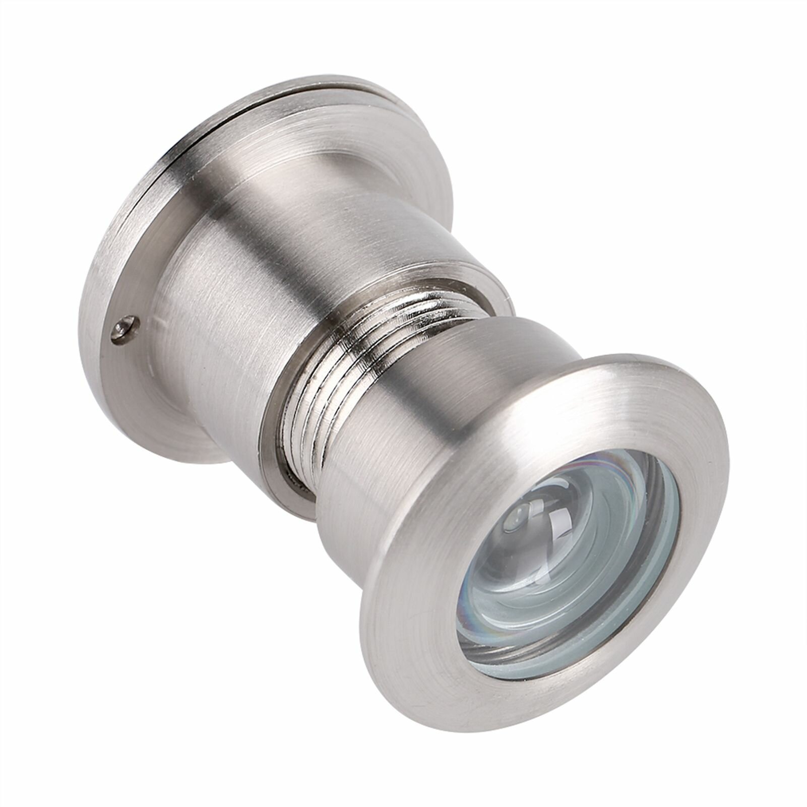 Глазок для двери 28 мм с матовым хромированным покрытием.