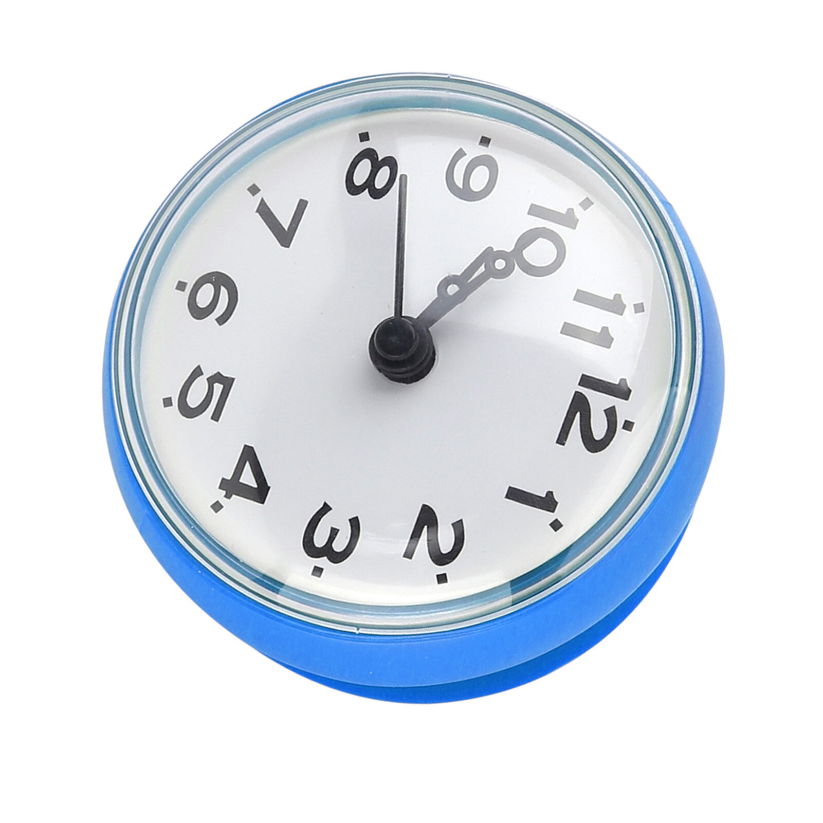 Часы водонепроницаемые с присоской для стен, окон, зеркал в ванной, душевой, аксессуары для ванной, синий цвет, материал ABS, размер 7*4 см, вес упаковки 81 г, 1 шт в упаковке