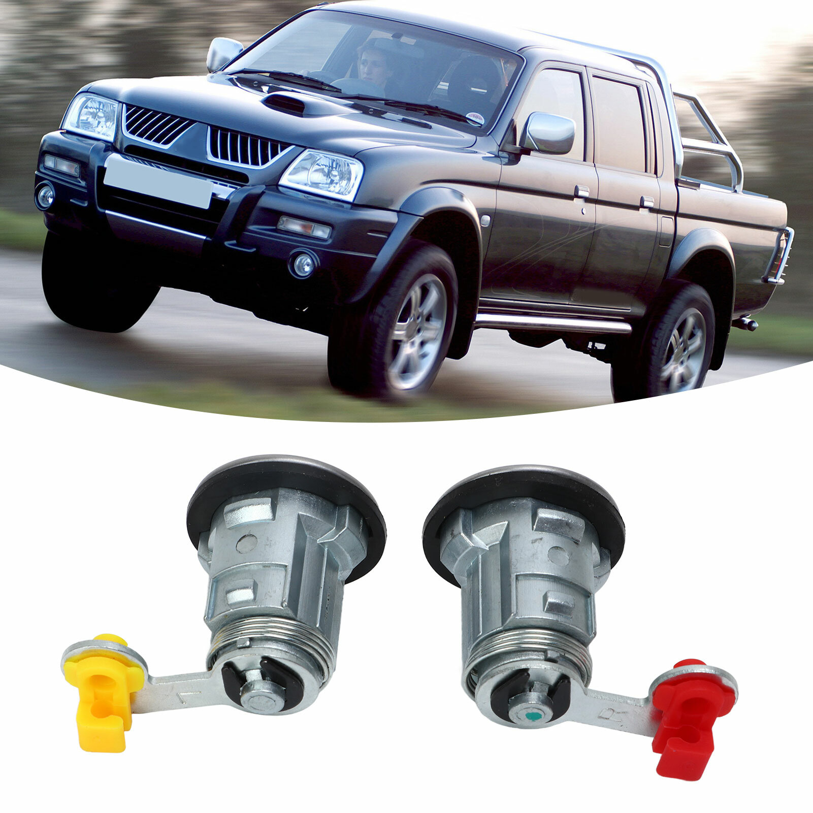 Цилиндр дверного замка левый и правый с 2 ключами YE05506A замена для MITSUBISHI L200 2001-2005