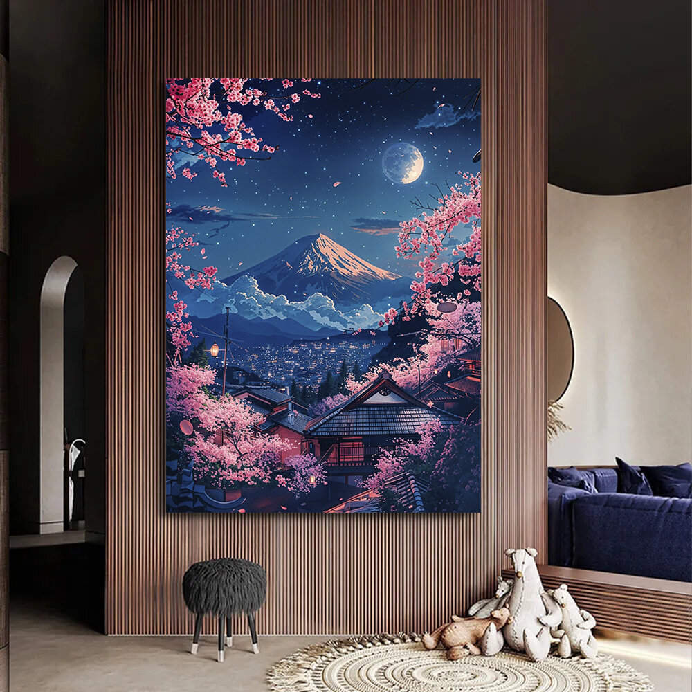 Картина "Инь Янь", на холсте, на подрамнике, дерево, 20x30см