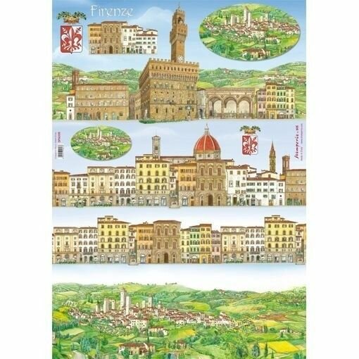 Карта для декупажа STAMPERIA "Флоренция", 50х70 см, 80 г/м2