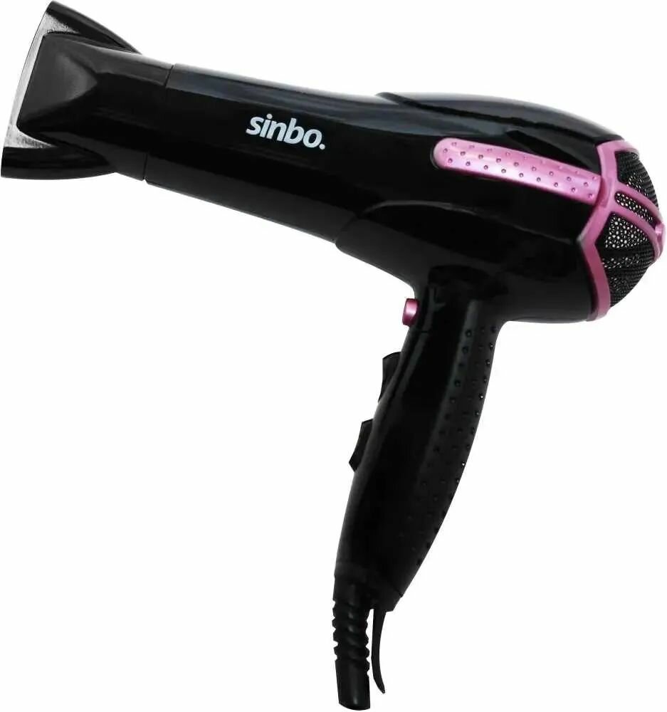 Фен для волос Sinbo Фен SHD 7066 2200 Вт черный/розовый