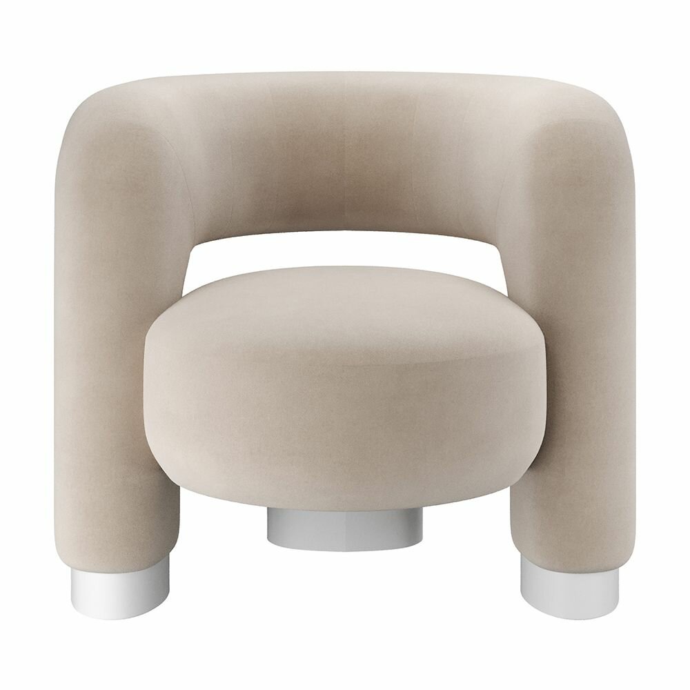 Кресло PECOLA, 820х800х740, белый бежевый