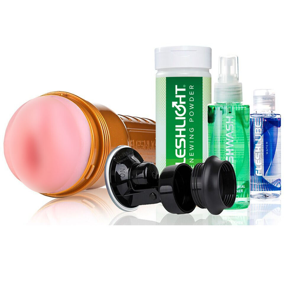 Набор Fleshlight Stamina Training Unit: мастурбатор, крепление, смазка, порошок, очиститель