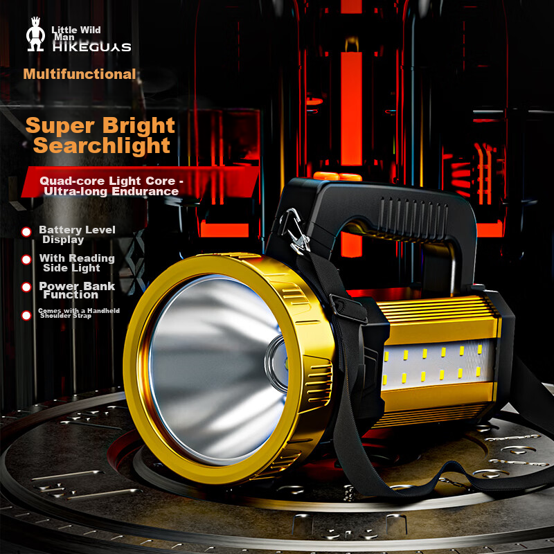 Wildman flashlight strong light rechargeable outdoor super bright long battery life home emergency patrol special hernia LED small searchlight