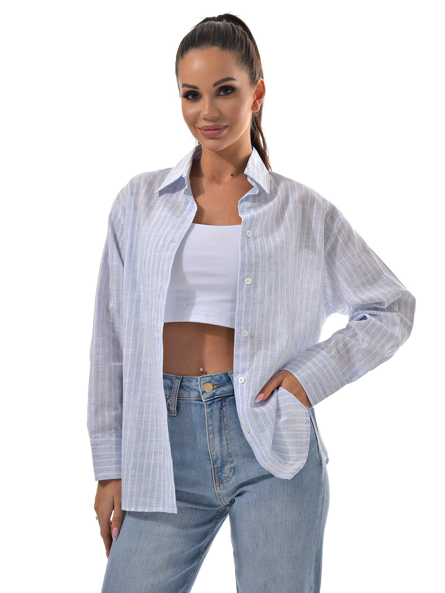 Рубашка Женская рубашка в полоску