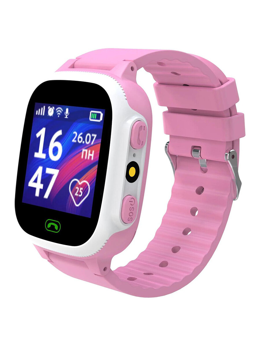 Умные часы Aimoto Lite, детские, водонепроницаемые, силикон, розовые