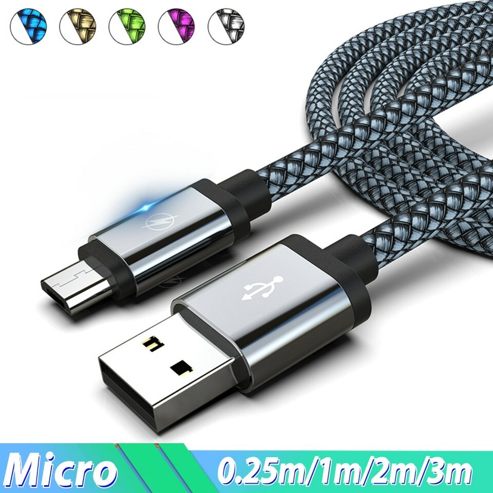 1/2/3 метра Micro USB телефонный кабель Android зарядный кабель Кабель Micro USB зарядный провод шнур для Xiaomi Redmi 5