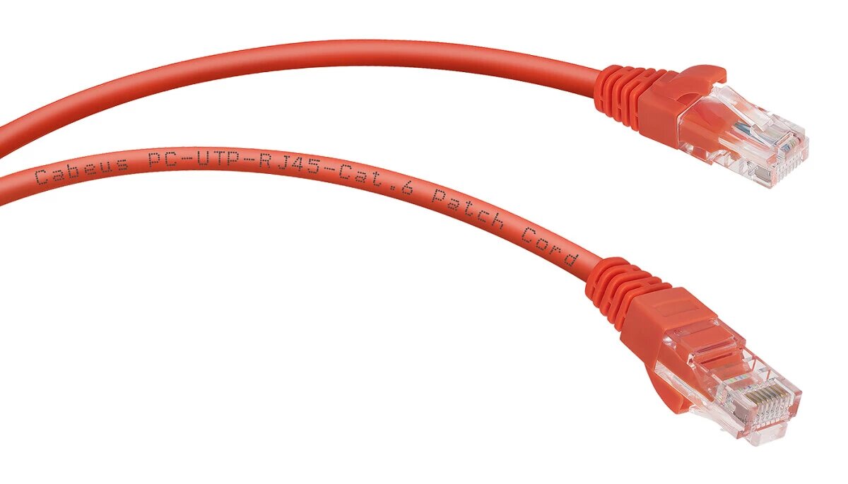 Патч-корд Cabeus 1м (PC-UTP-RJ45-Cat.6-1m-RD)