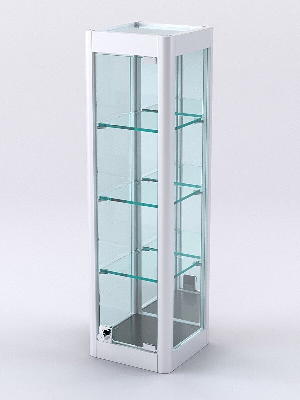 Витрина из профиля настольная "вайб" №5-3П-З-200 (задняя стенка Зеркало), Дуб Венге