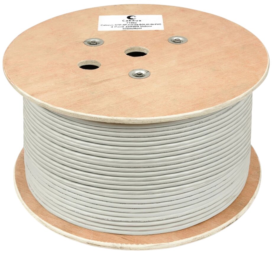 Бухта Cabeus 305м (SFTP-4P-Cat.5e-SOLID-GY)