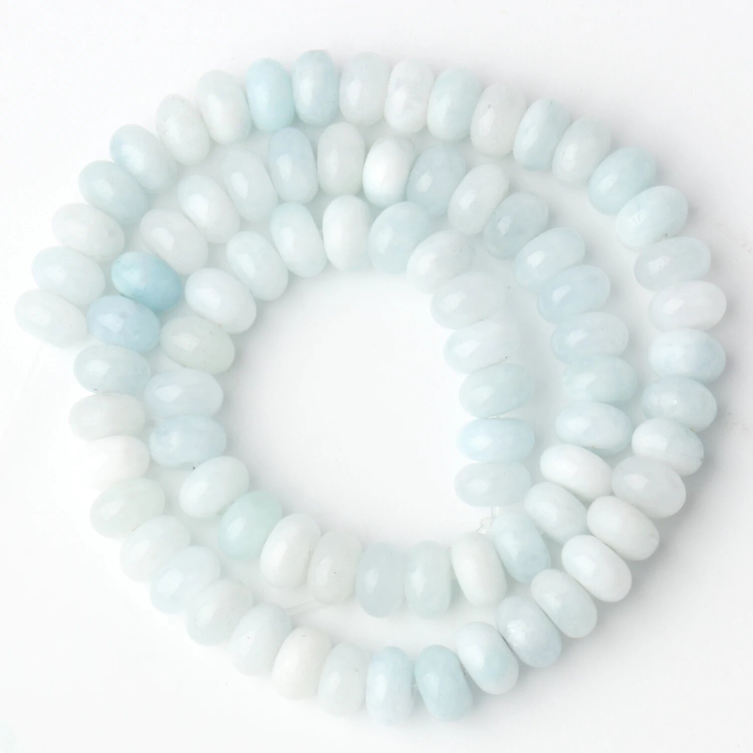 Куoyu набор бусин из натурального камня 8 мм aquamarine