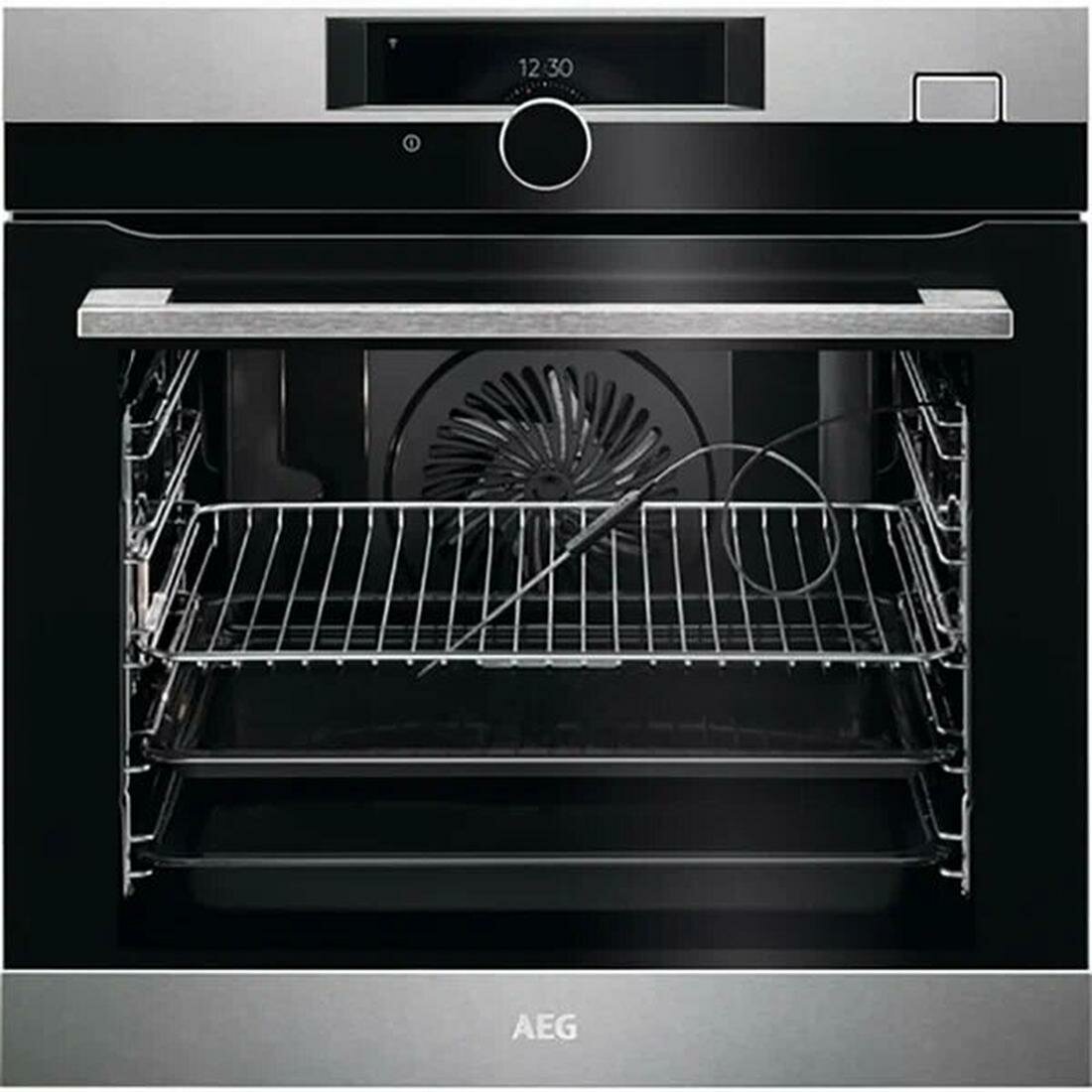 Электрический духовой шкаф AEG BSK988330M , объем 70 л, серебристый