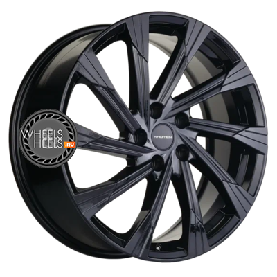 Диск автомобильный литой Khomen Wheels KHW1901 (Tugella) 19x7.5 5x108 et46 dia63.4 Black