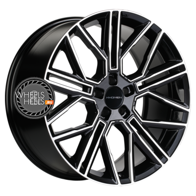 Диск автомобильный литой Khomen Wheels KHW2101 (E-tron) 21x9.5 5x112 et36 dia66.6 Black-FP