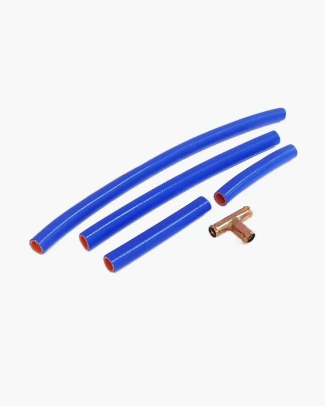 Комплект патрубков отопителя силикон для ВАЗ 2110+тройник (4шт)