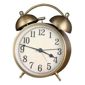 Будильник стол настольные часы головка кровати механические двойные часы металлические часы