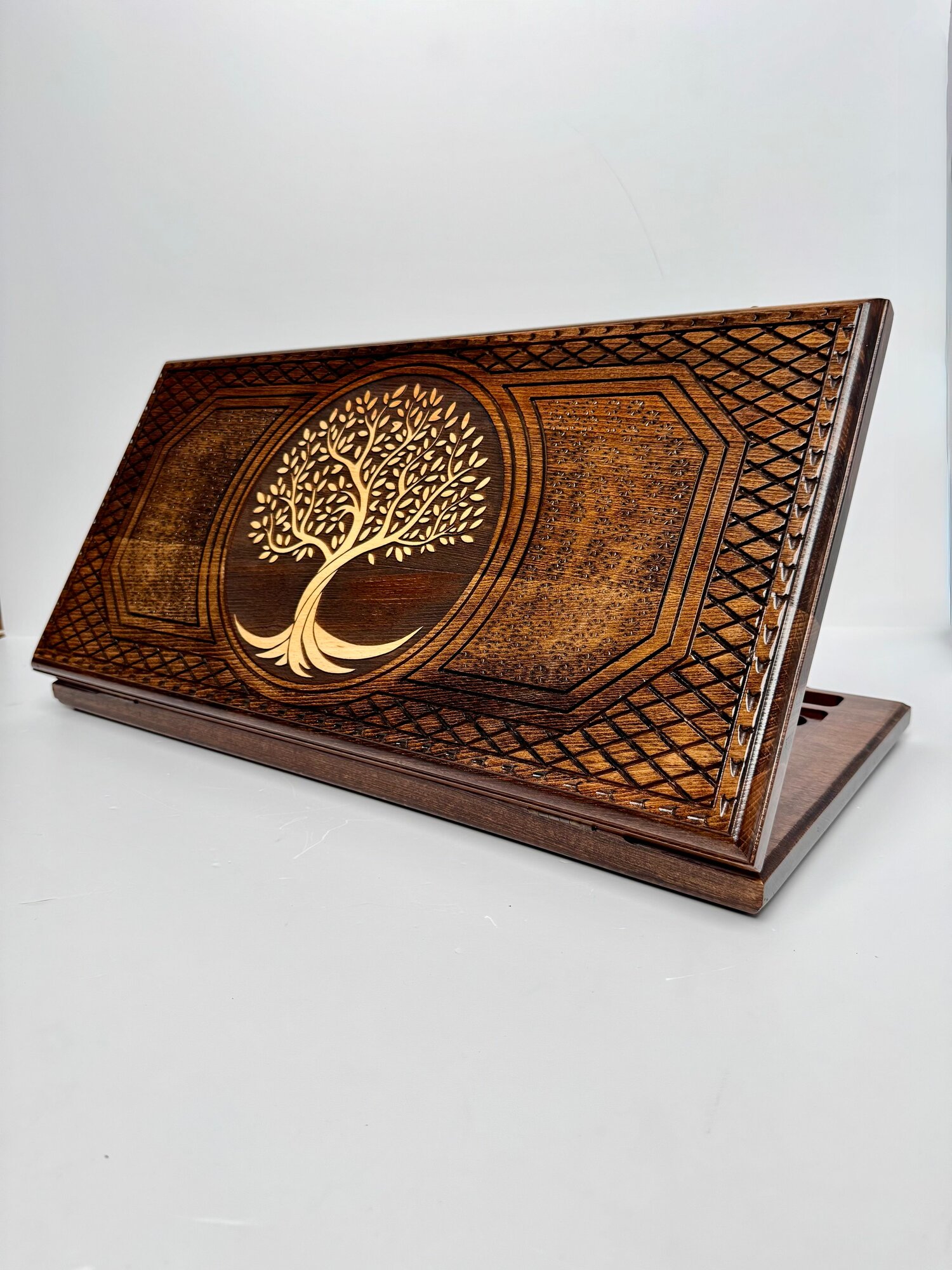 Нарды Деревянные Резные "Древо Жизни" большие 60х60 см