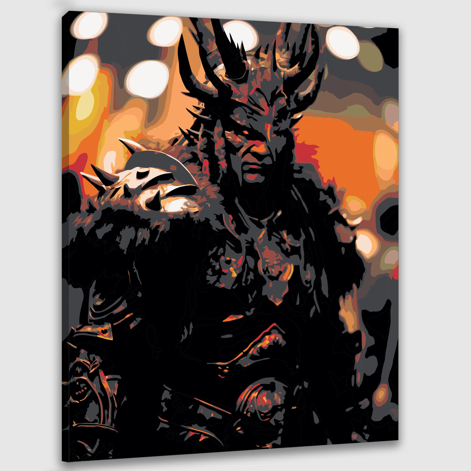 Картина по номерам 40x50 см, косплеер, Сумеречный берсерк, съезд, мастерство, изготовление костюмов, внимание к деталям