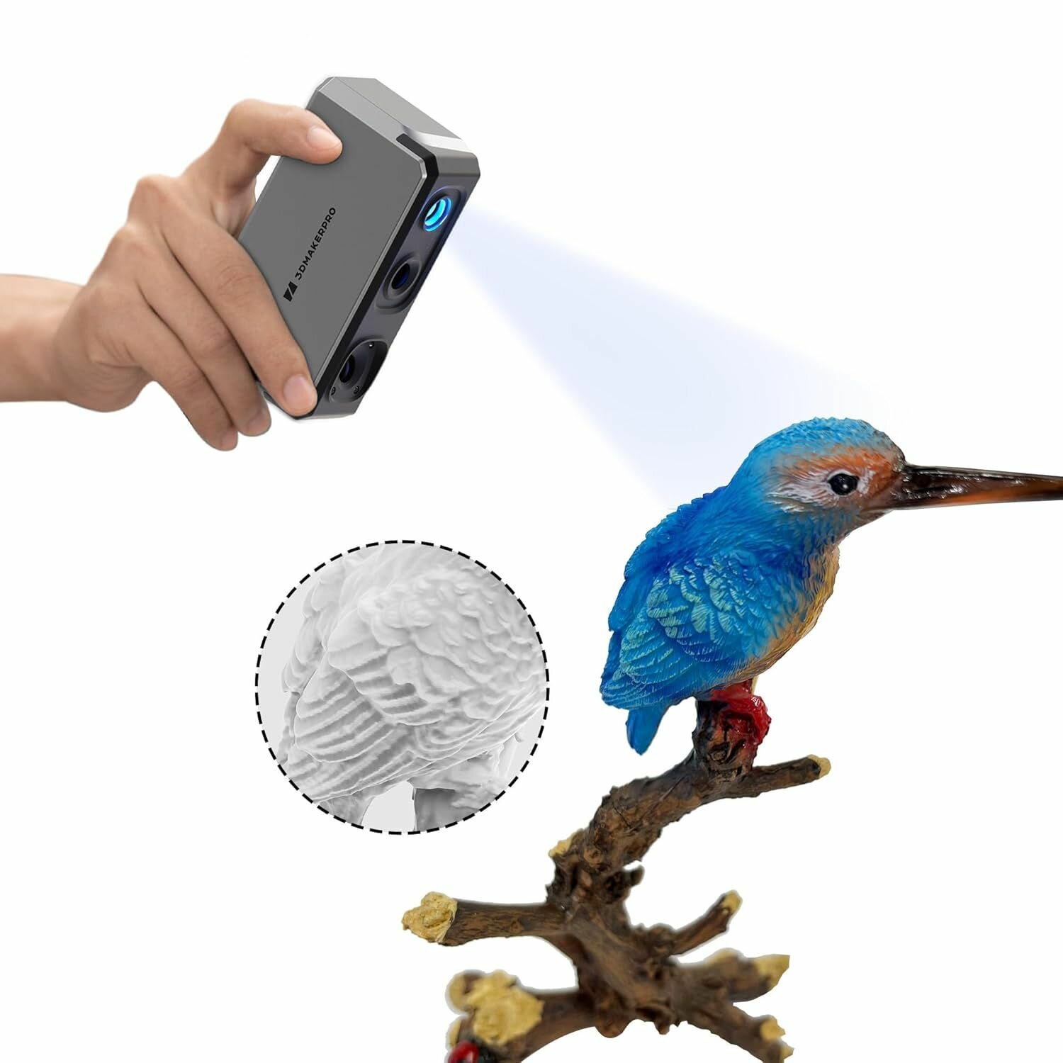 3D-сканер Seal для 3D-принтера с точностью 0,01 мм, 24-разрядная цветная камера, скорость сканирования 10 кадров в секунду, сканер 3D-моделей с защитой от встряхивания для