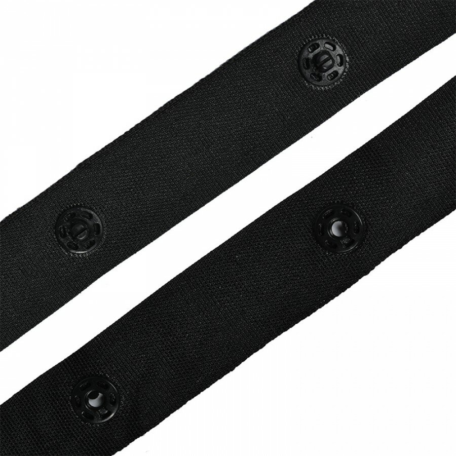 Кнопки пластиковые 8мм на ленте шир.18мм TBY-64422 цв. черный уп. 45,7м