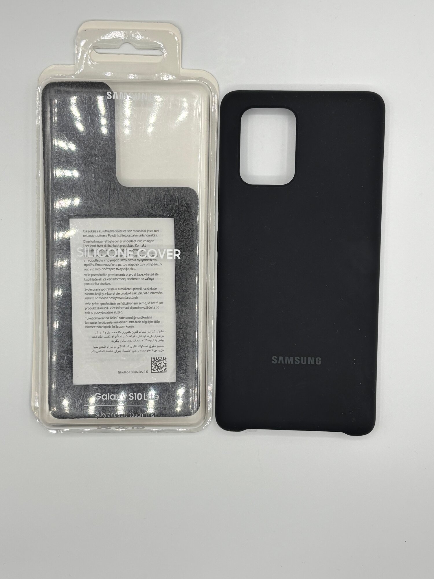 Чехол-накладка Silicone Cover для смартфонов SAMSUNG Galaxy S10 Lite, EF-PG770TBEGRU, черный