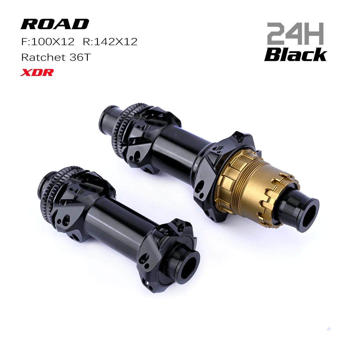 Велосипедная втулка 24H Black Road XDR черная