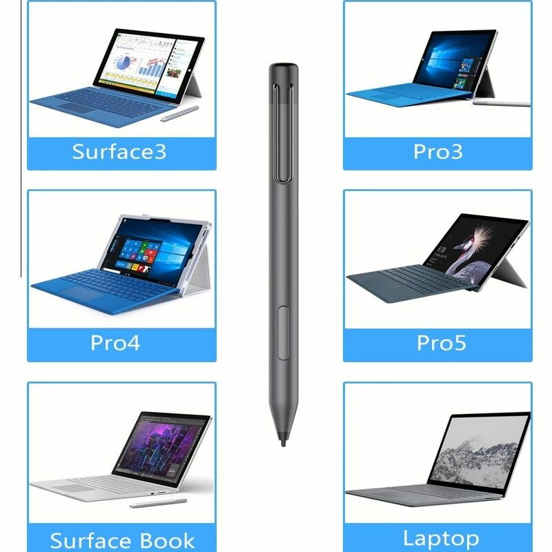 Графический стилус - высокочувствительное цифровое активное перо для Microsoft Surface Pro 4/5/6 / Surface Go 2 и т. д, черный