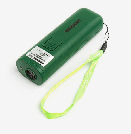 Отпугиватель собак / Rexant 71-0069 / Ультразвуковой 25 КГц / Тренер собак / Фонарик / 8 м