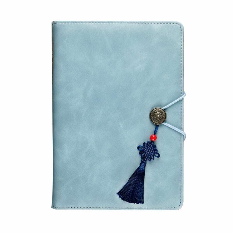 Записная книжка для креативного ретро -путешественника Винтаж PU Leather Diary Journal Sketchbook, Джинсовая Ткань Синего Цвета - Одиночный