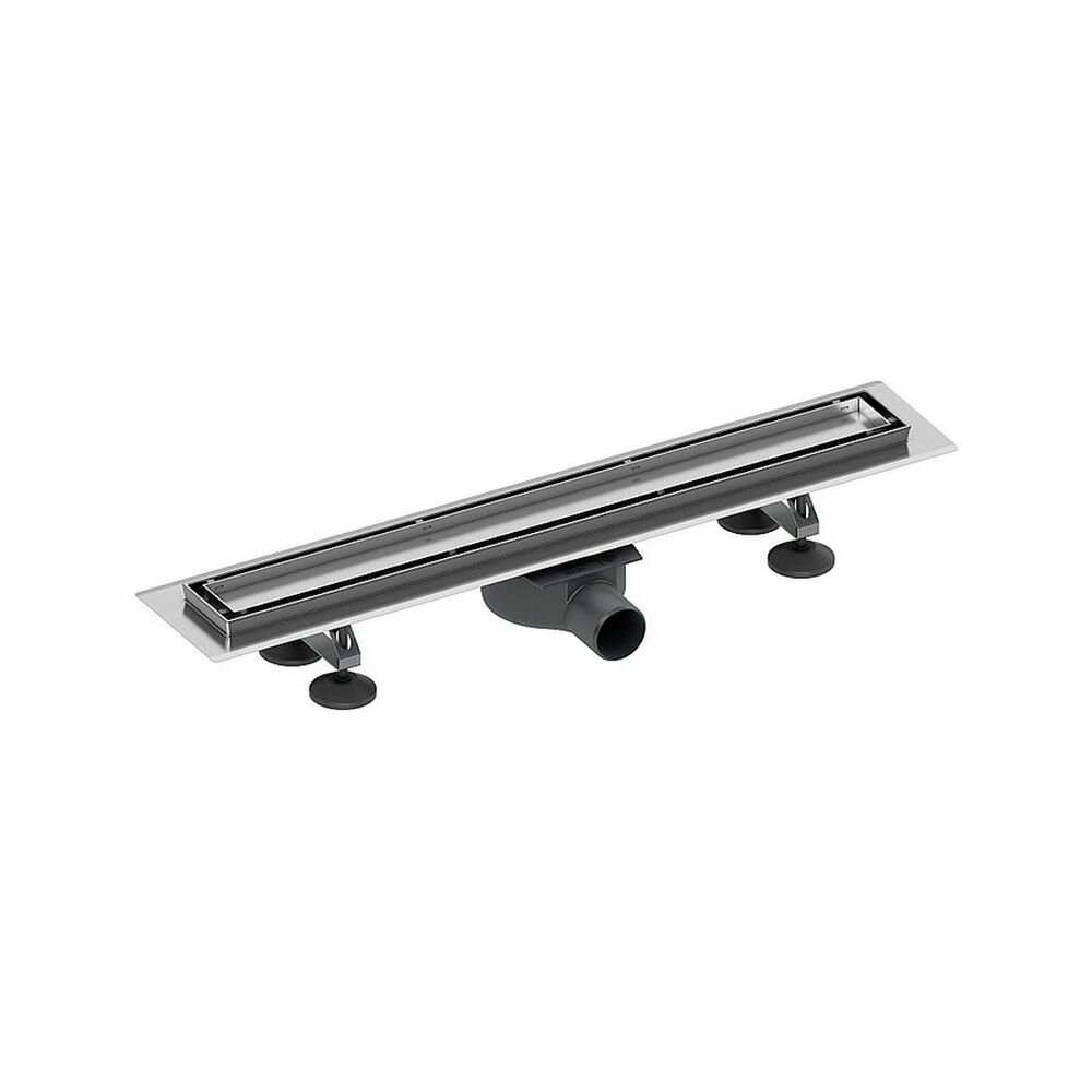 TECElinus для монтажа дренажного канала 2 в 1 с основой для плитки tile и матовой решеткой steel Хром матовый 15103090