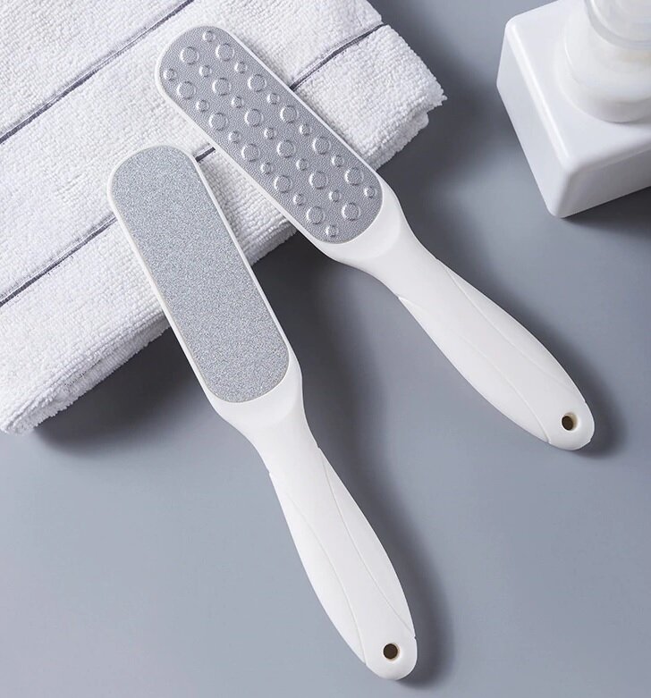 Пилка педикюрная ModelSi, двухсторонняя, для ног, пластик, белая
