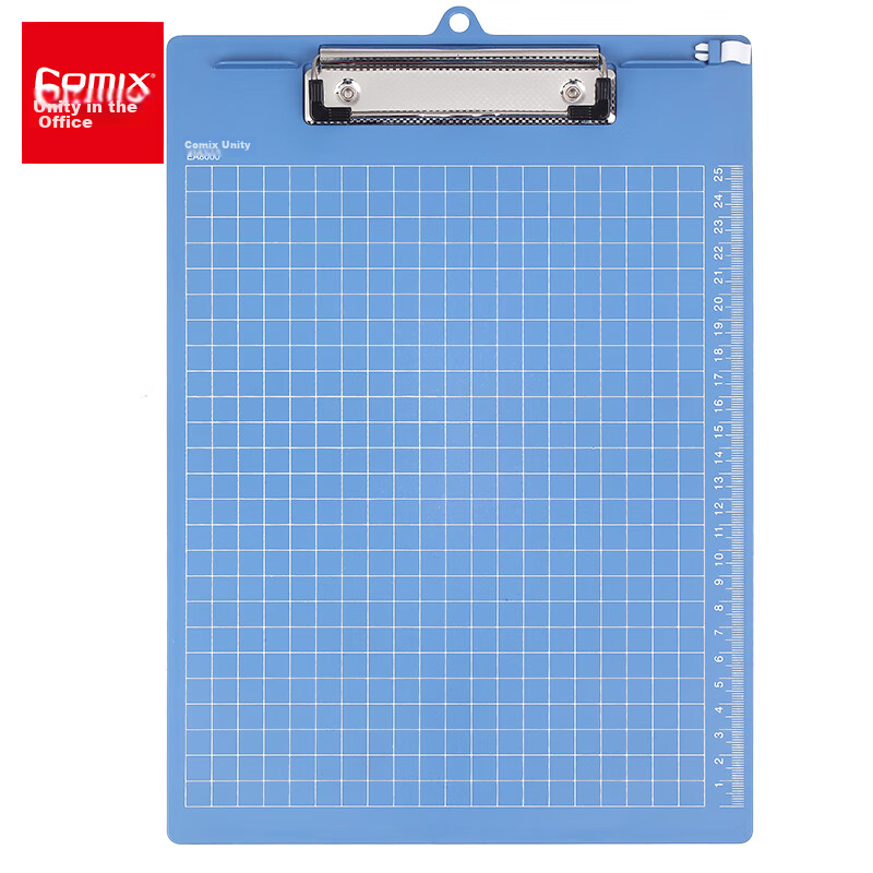 Comix A4 Metal Strong Clip Writing Board File Folder with Scale, EA8000