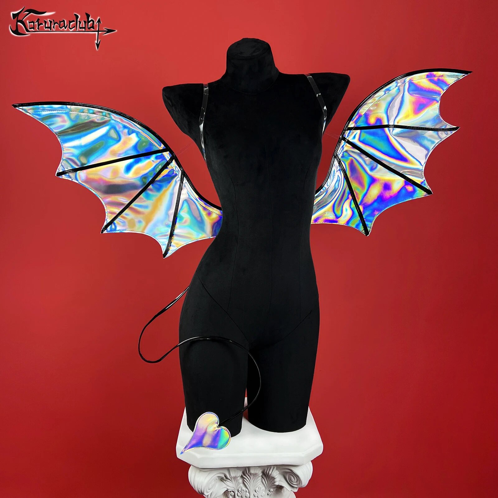 KORURACLUB лазерные крылья демона из полиуретана Colorful bat