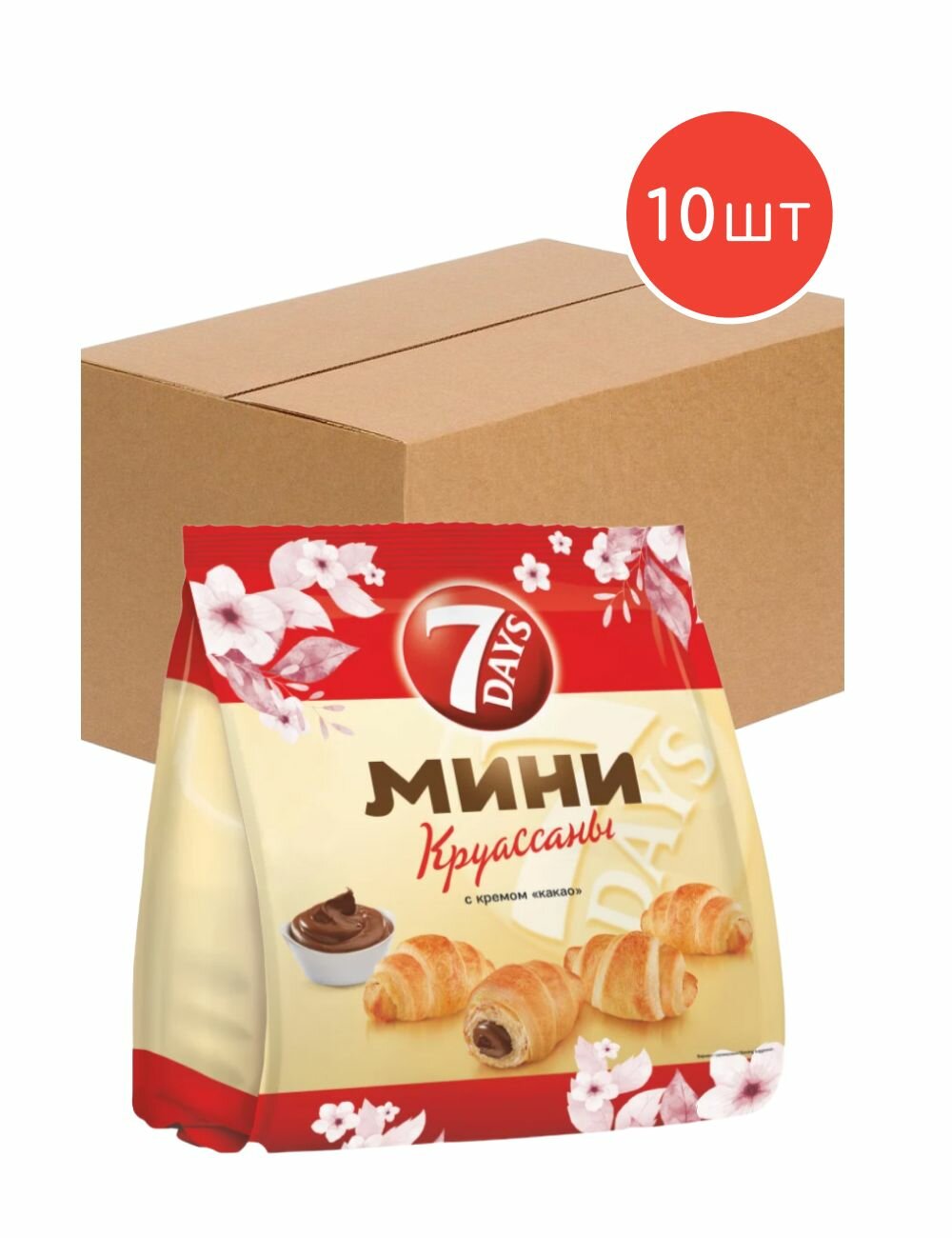 Круассаны 7 DAYS Мини c кремом Какао 265г 10шт