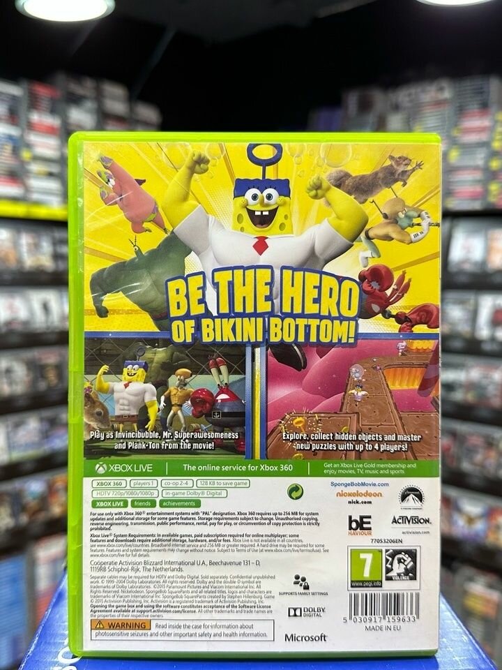 Игра Spongebob Heropants (Xbox 360) (Box) — фото 1