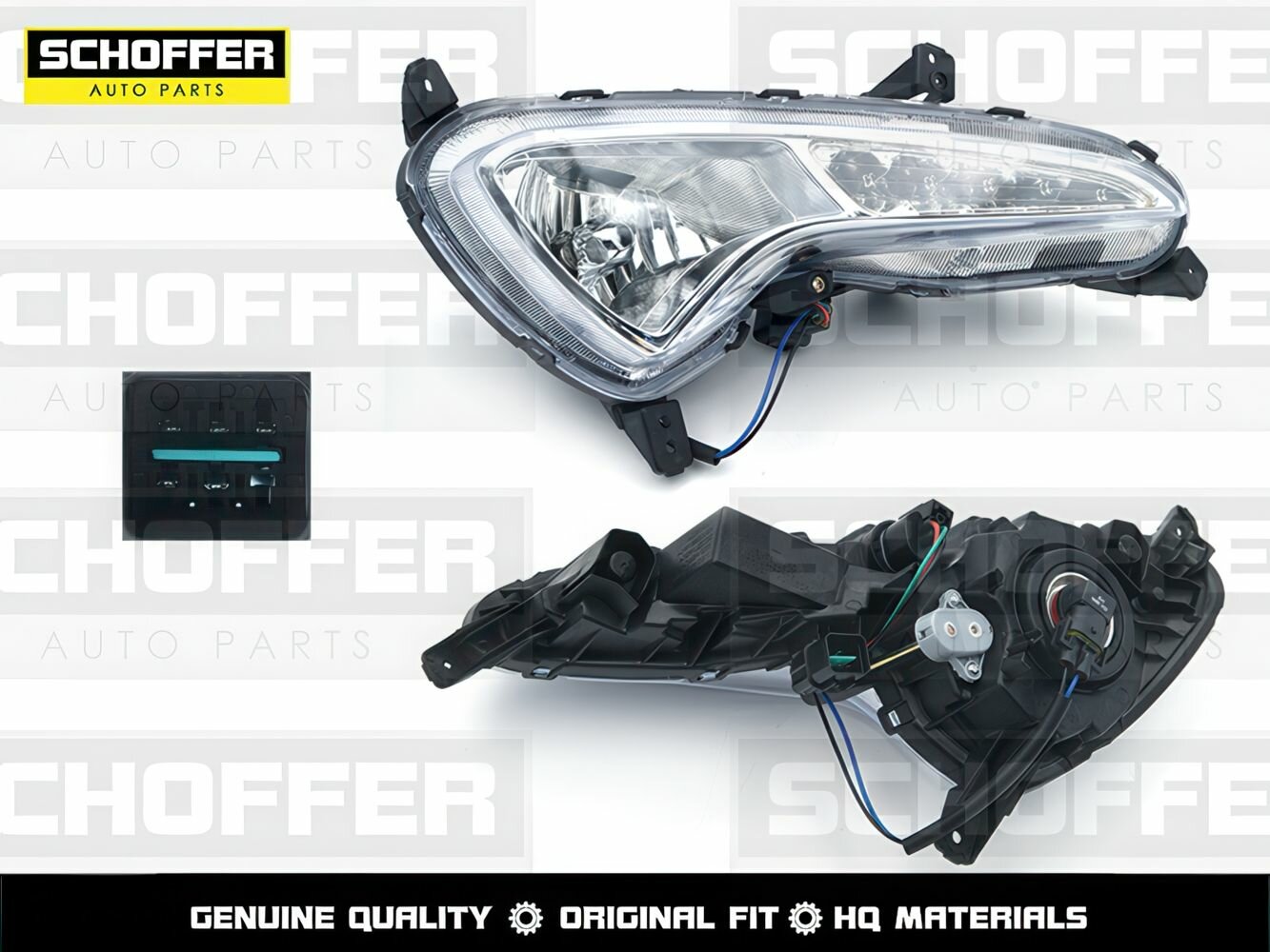 Фара противотуманная правая LED, для Хендай Солярис 2014-2017 Hyundai Solaris 2014-2017, артикул SHF-11118, производителя SCHOFFER