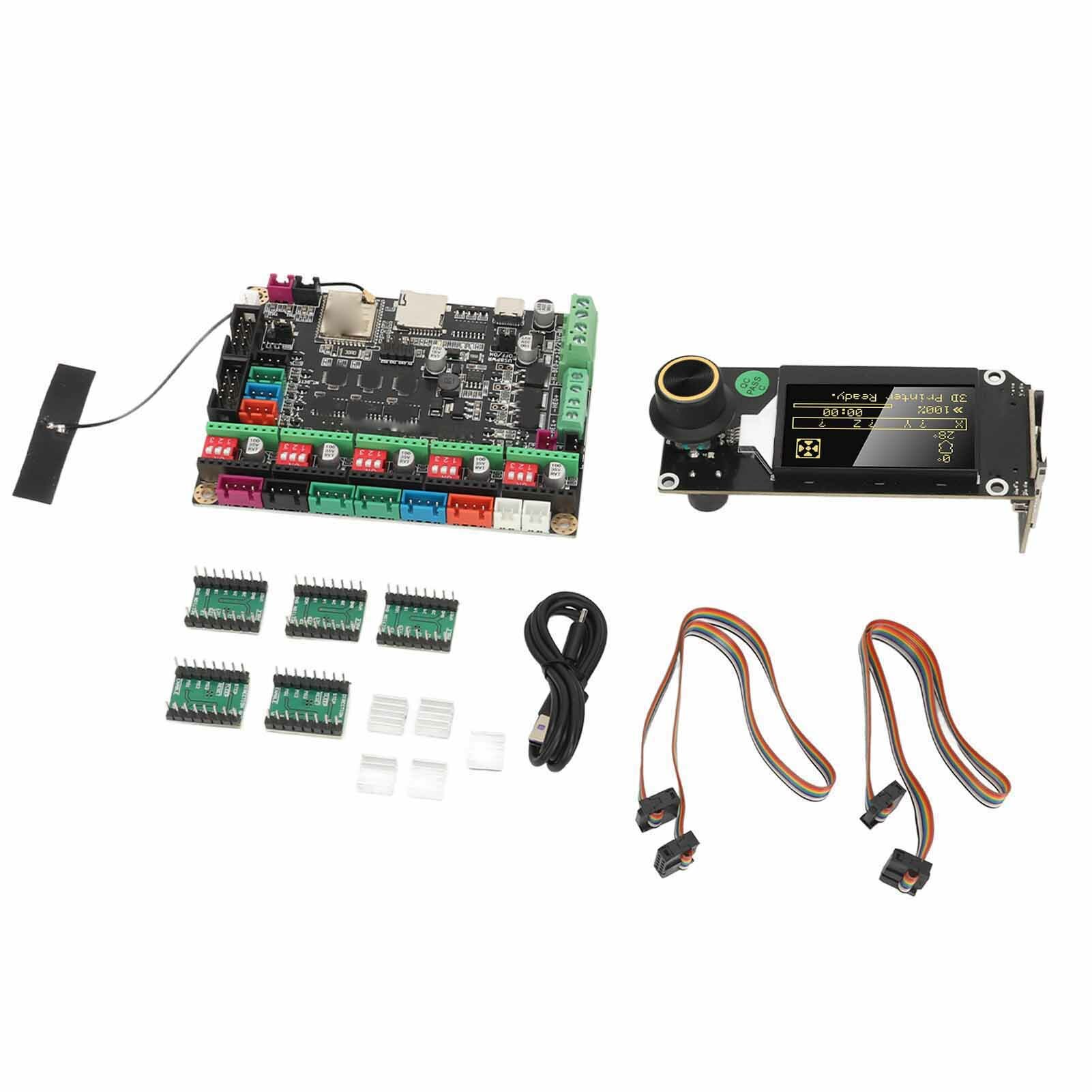 Комплект материнской платы 3D-принтера для TinyBee V1.0, интеллектуальный ЖК-дисплей, 12-24 В постоянного тока, драйверы двигателя, компактная плата управления для печати своими руками