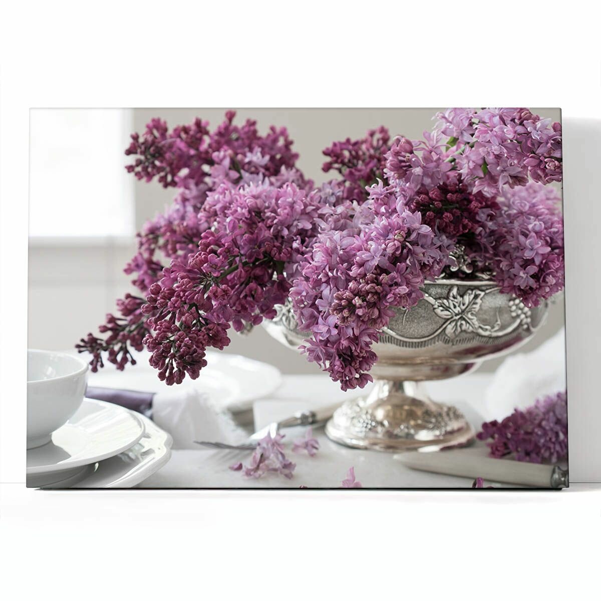 Интерьерная картина на холсте/Сирень в вазе